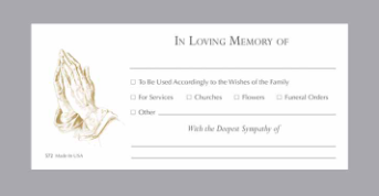 Praying Hands Contribution Envelope – Empire Funeral Supply